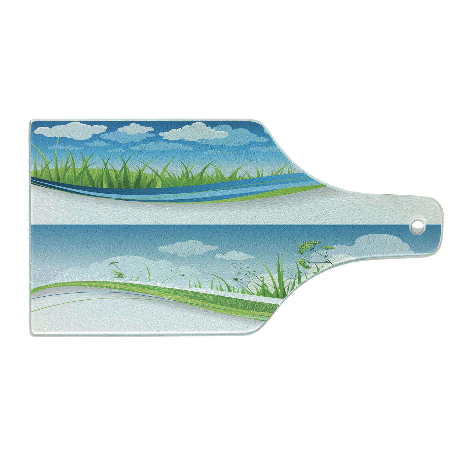 Nature Cutting Board, Fresh Summer Meadow Frames Grassy Green Field ...