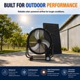 CarButler 24" Solar Floor Standing Fan with 140W Adjustable Solar Panel ...