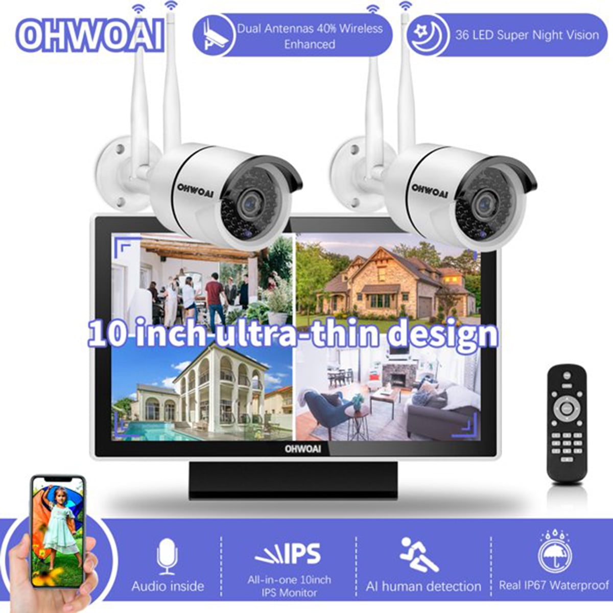 {36 Infrared Led Super Night Vision & All-in-one} Home Wireless ...