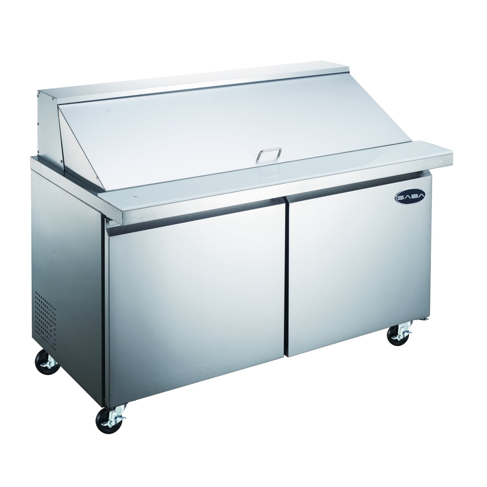 Heavy Duty Commercial 48" (2 Door) Mega Salad Prep Table Refrigerator ...