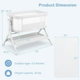 INFANS 5 in 1 Convertible Bassinet, Adjustable Height, Portable Crib ...