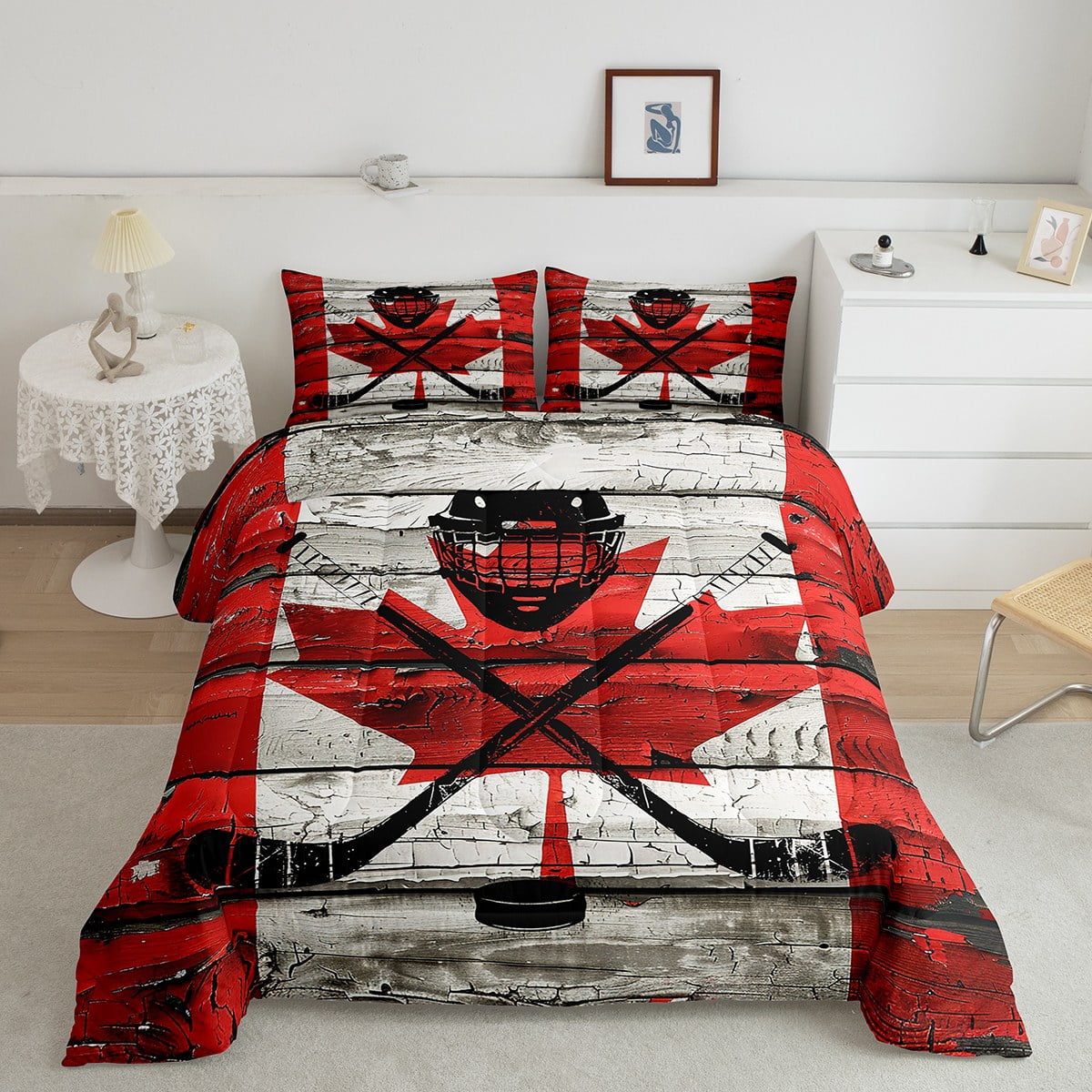 Click here for Erosebridal Ice Hockey Bedding Sets Queen With Com... prices