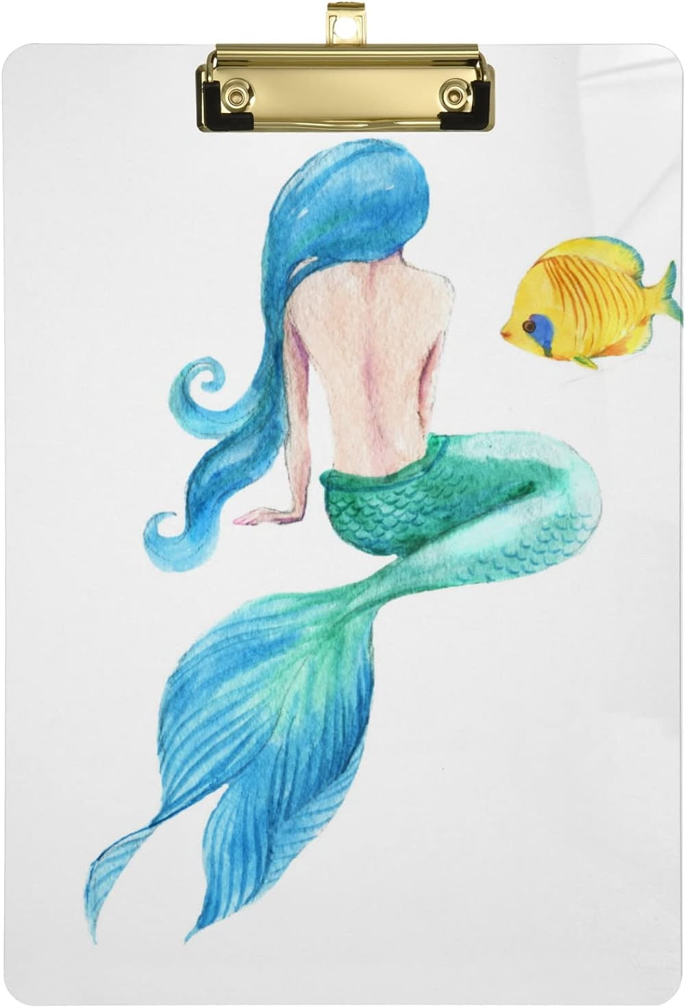 ZHANZZK Beautiful Mermaid Tropical Fish Clipboard Hardboard Wood ...