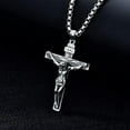 "SISGEM Men's Christian Catholic Cross Necklace in 925 Sterling Silver ...