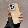 Bling Glitter Diamond Camera Edge Solid Color Phone Case for iPhone ...