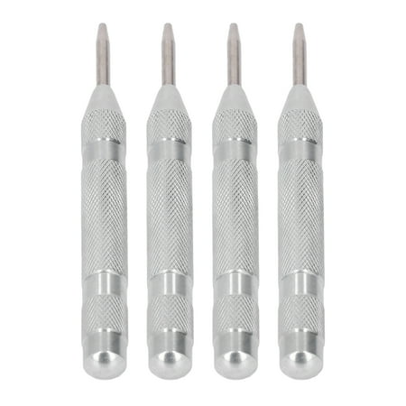 4Pcs Center Punch 5In Push Type Knurl Tool Set Automatic Utensil Length ...