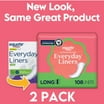 Equate Everyday Liners, Long, Unscented (216 Total Count - 2 packs of ...