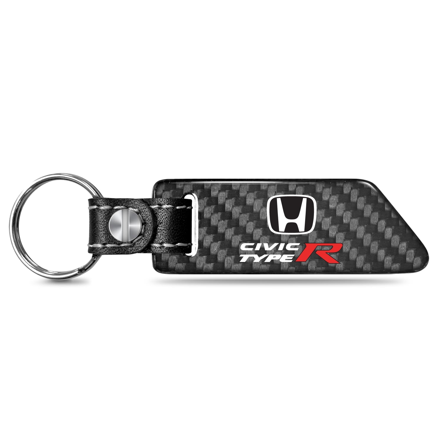 Honda Civic Type-R Real Carbon Fiber Blade Style Black Leather Strap ...