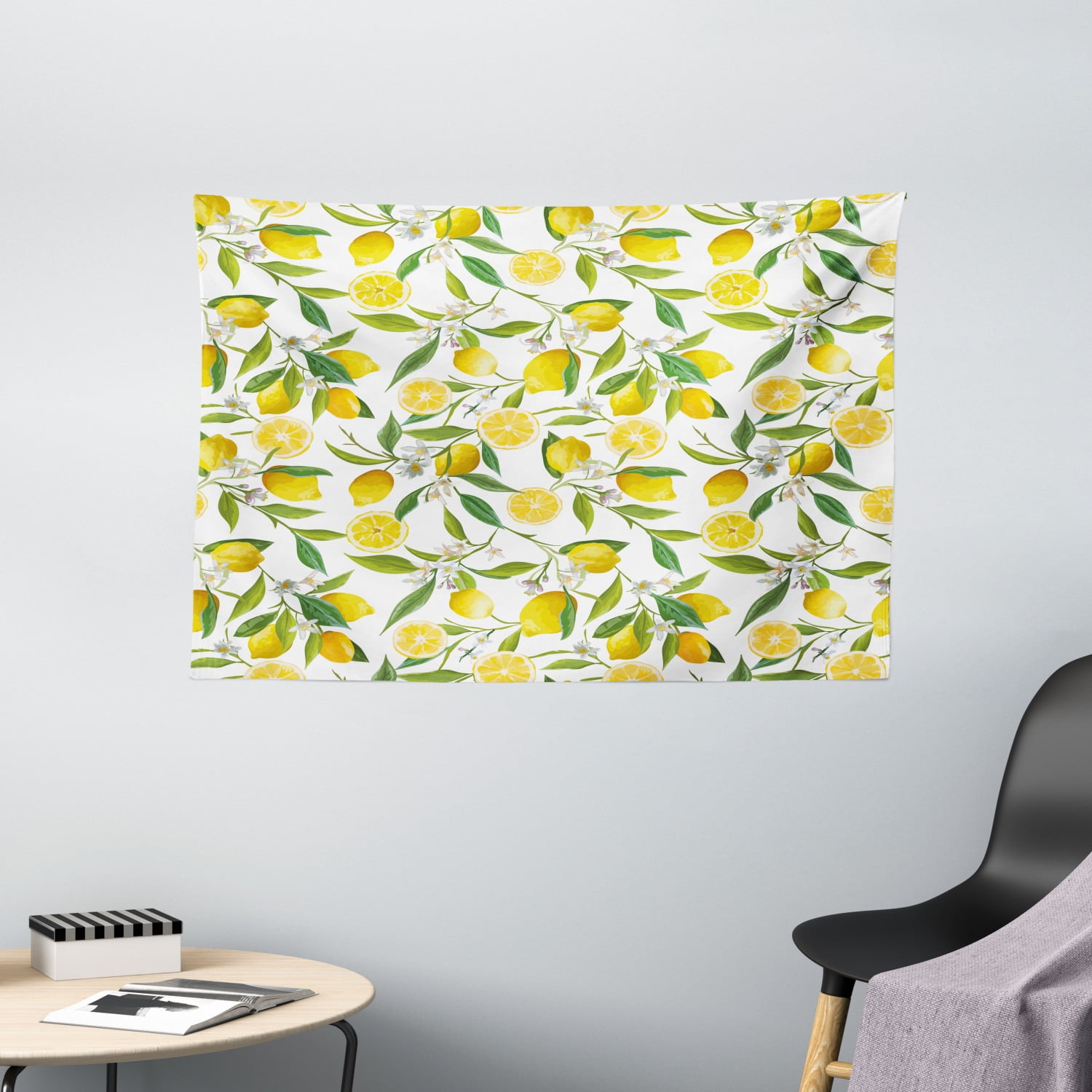 Nature Tapestry, Exotic Lemon Tree Branches Yummy Delicious Kitchen ...