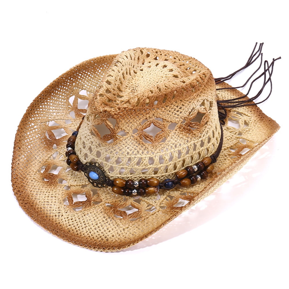 Sombrero De Vaquero De Paja Sombrero De Playa Sombrero De Vaquero De ...