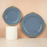BalsaCircle 10 Dusty Blue Round 10" Disposable Plastic Salad Dinner ...
