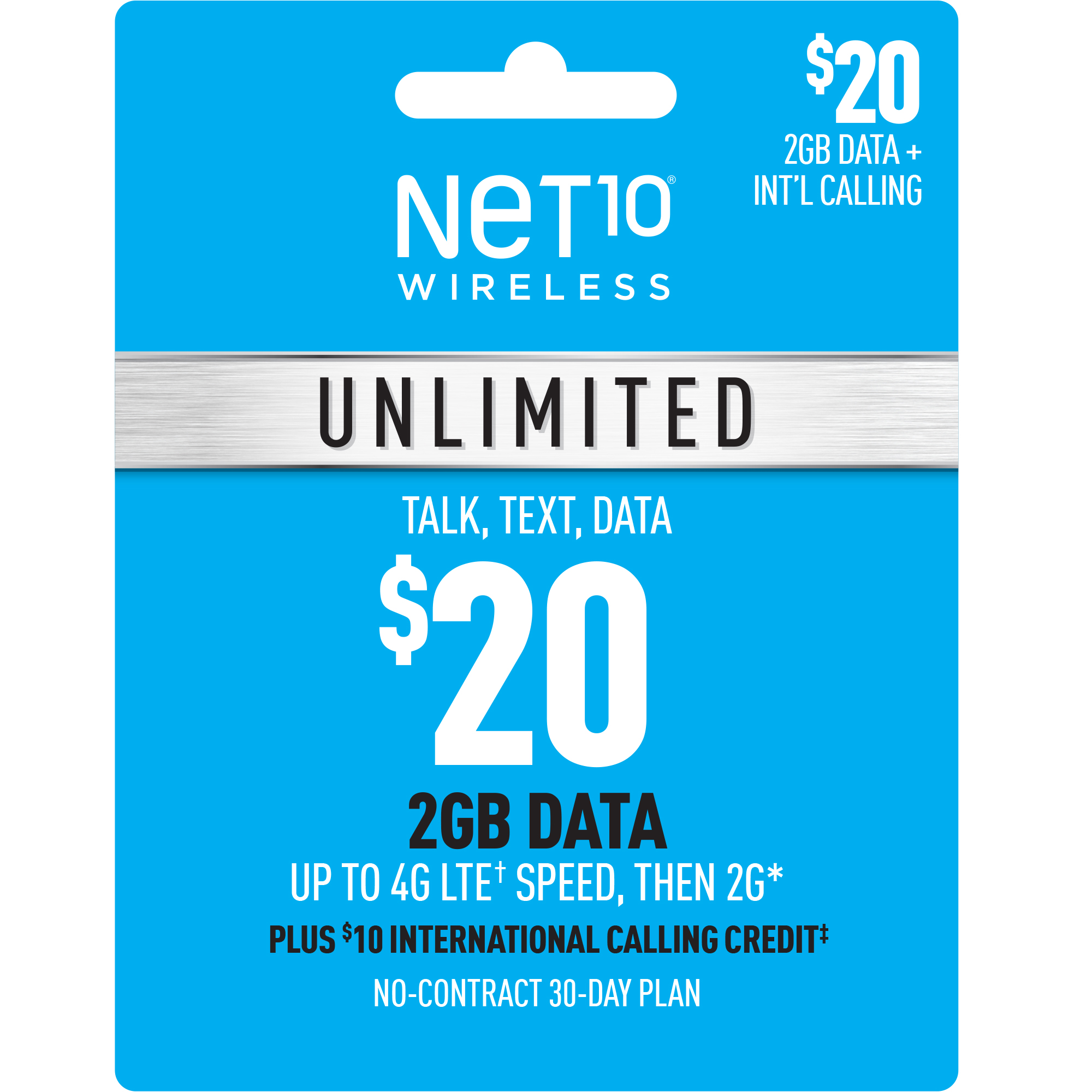 NET10 Wireless Net10 $20 Unlimited 30-Day Plan e-PIN Top Up (Email ...