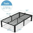 16 Inch Size Bed Frame, 3500Lbs Platform with Round Corner Mattress ...