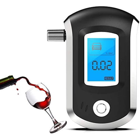 Breathalyzer, Portable Breath Alcohol Tester with Audio Warning and LCD ...