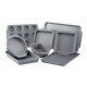Farberware 10-Piece Nonstick Bakeware Set with Cooling Rack, Grey ...