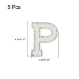 Uxcell Iron on Letter P Patch Colored Rhinestone Shiny Pearl English ...