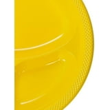JAM Paper 3 Compartment Divided Plastic Plates, 20 per Pack, Yellow ...