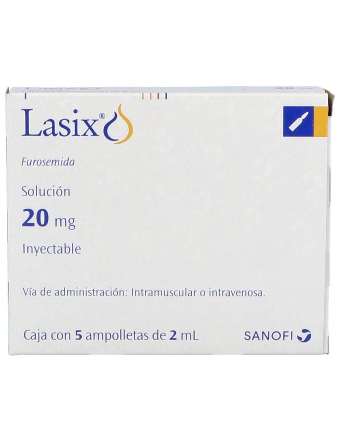 Lasix ampolletas 5 pzas de 2 ml c/u | Walmart en línea