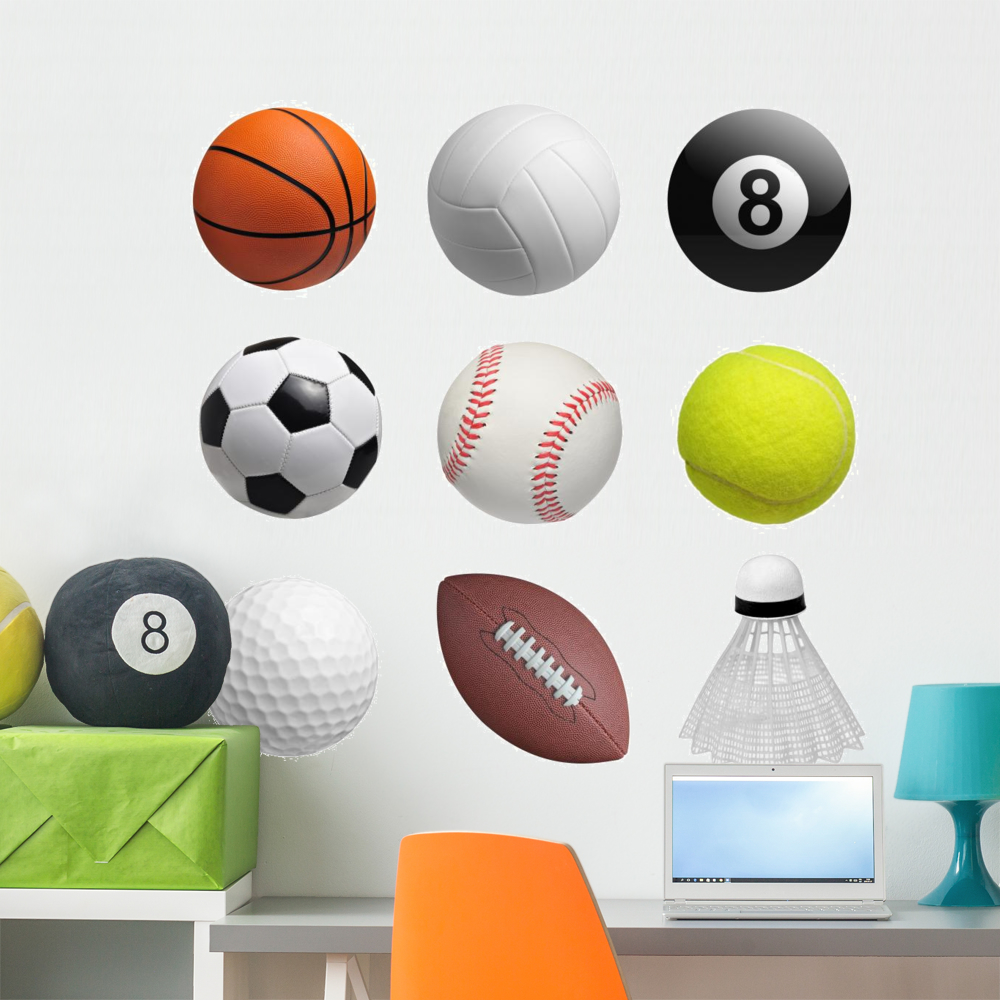 Set Balls Sports Wall Decal Sticker Set Wallmonkeys Individual Peel and ...