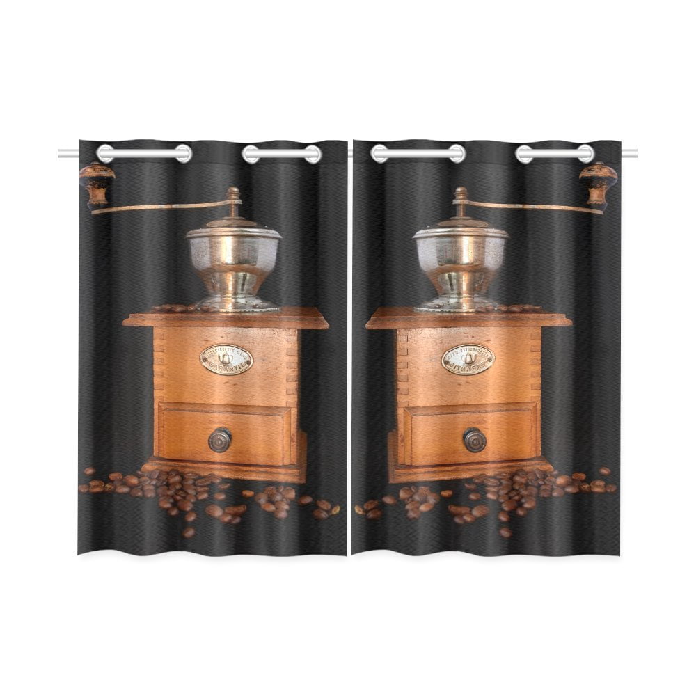 MYPOP Grinder Window Curtain Kitchen Curtain 26x39 inches (Two Piece ...