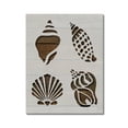 Various Sea Shells Option 1 Stencil Template Reusable 8.5 x 11 Inches ...