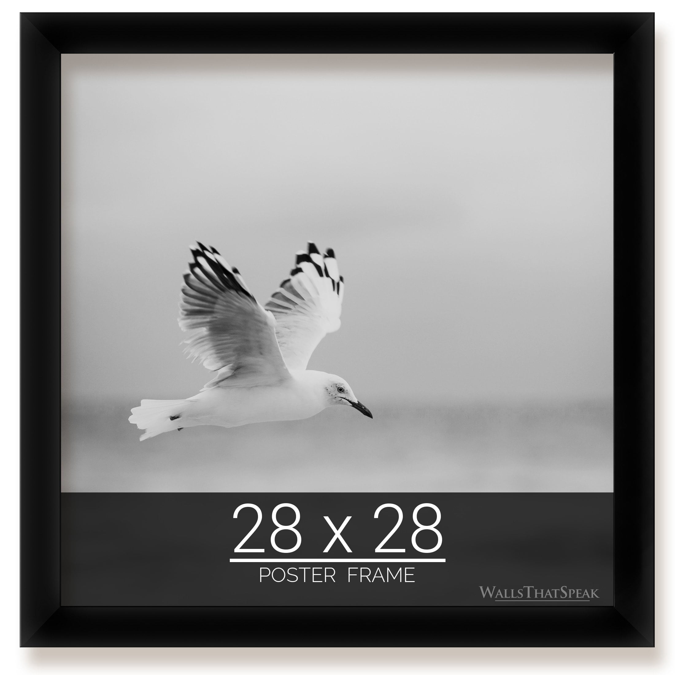 28x28 Black Picture Frame for Puzzles Posters Photos or Artwork ...