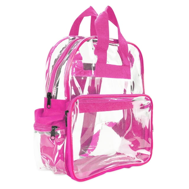 DALIX Clear Backpack for School Transparent Bags Girls Boys Hot Pink 12 ...