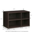 Furinno Indo Petite Audio Video Storage Shelf, Espresso - Walmart.com