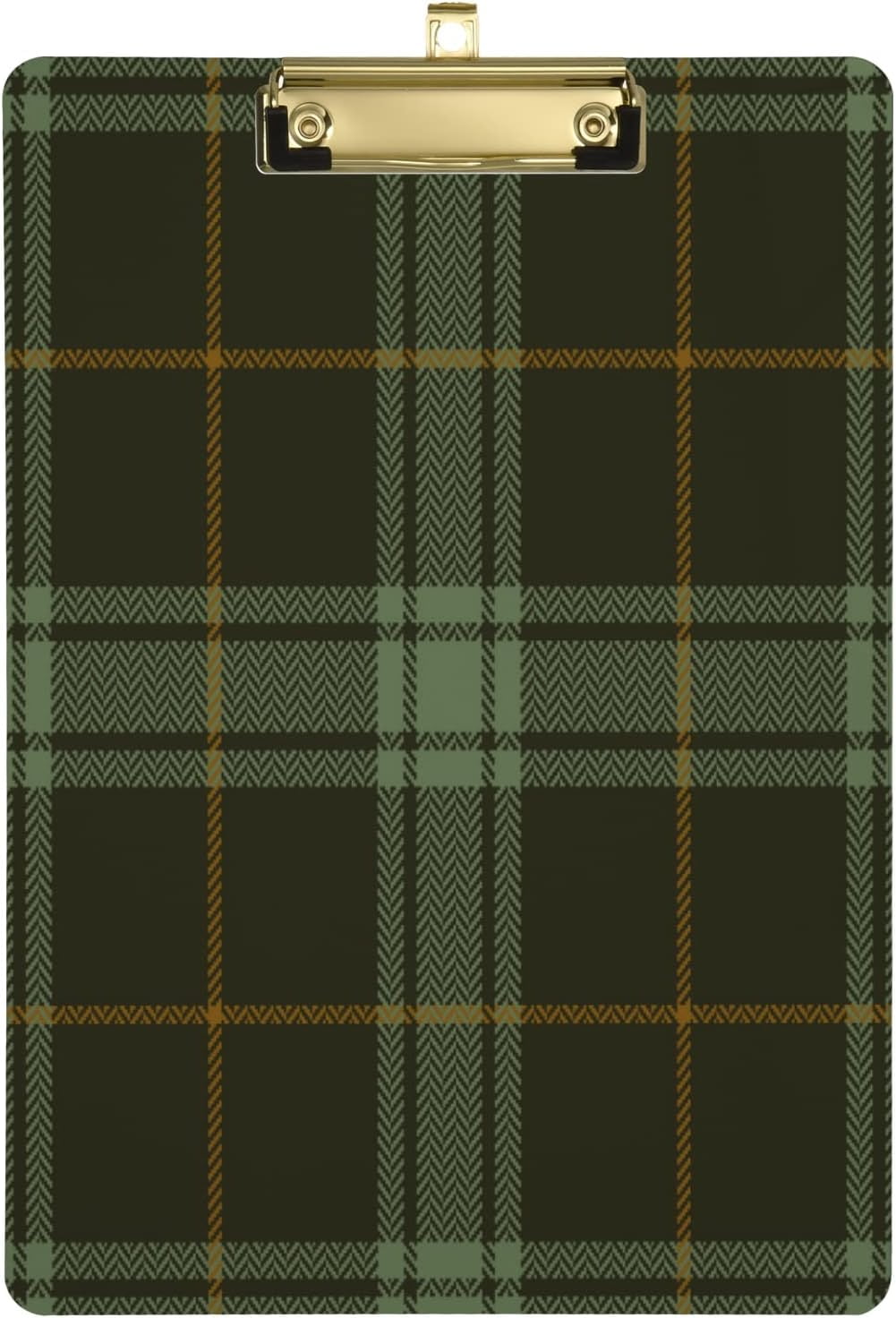 ZHANZZK Plaid Pattern in BrownGreen Clipboard Hardboard Wood Nursing ...