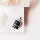 Raw Black Tourmaline Crystal Healing Pendant Necklace - Premium Carrying Pouch - Crystal Gifts ...