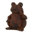DecMode Outdoor 13" x 16" Rust Magnesium Oxide Rustic Frogs Garden ...