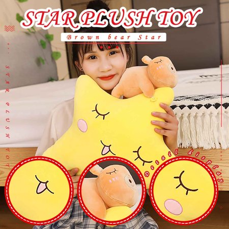 Pisexur Cute White Rabbit Star Moon Doll Children's Doll Sleeping ...