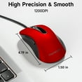 Memzuoix Wired Mouse, USB-A, 1200 DPI Optical Tracking, 5 Buttons ...