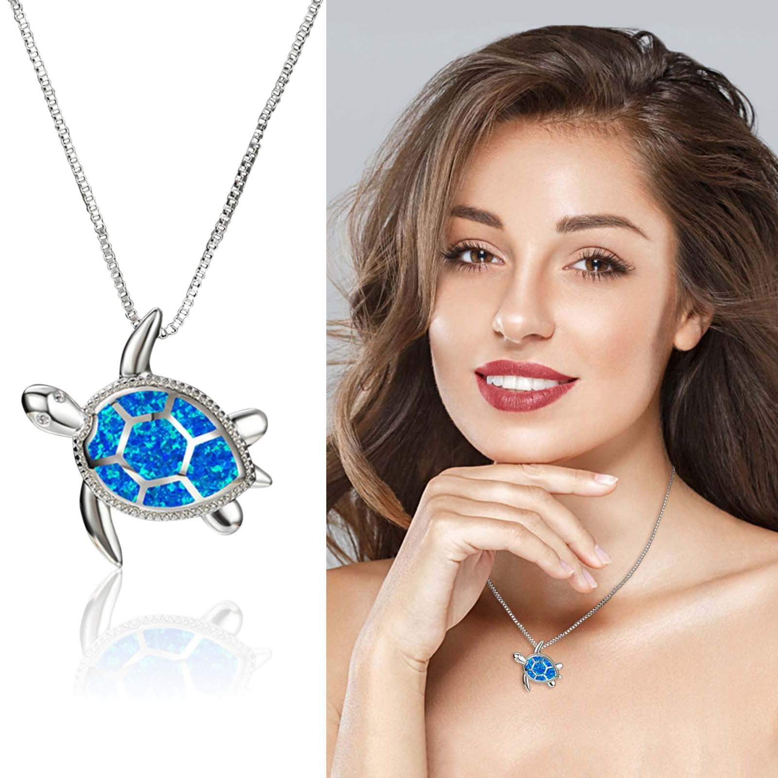 Wng Fashion Sea Turtle Necklace Diamond Necklace Woman Beating Dazzling
