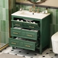 30" Bathroom Vanity with Ceramic Sink Combo, Freestanding Single Vanity ...