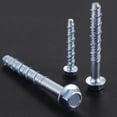 1/4" x 3" Zinc Plated Large Diameter Concrete Screw Actual Thickness 5/ ...