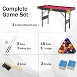RayChee 4Ft Folding Billiard Table, 48" Portable Pool Table Indoor ...