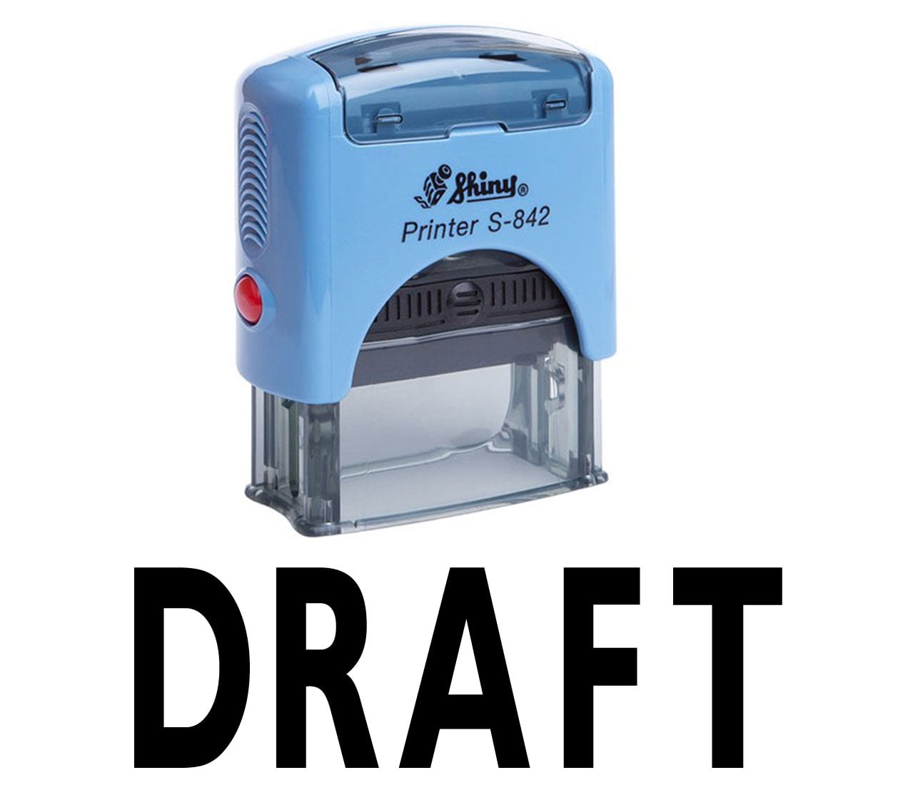 Printtoo DRAFT Self Inking Rubber Stamp Office Stationery Custom Shiny ...
