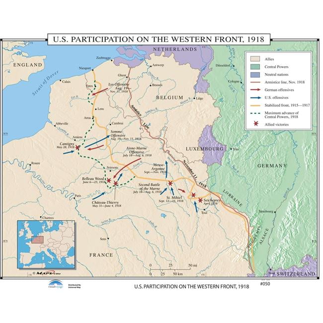 Univarsal 931000061050-46x37-RAW 46 x 37 in. No.050 US Participation on ...