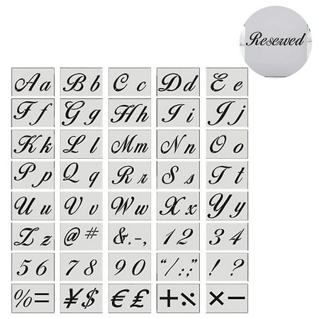 40 Pcs Cute Letter Stencils Set For Kids-reusable Plastic Art Craft ...