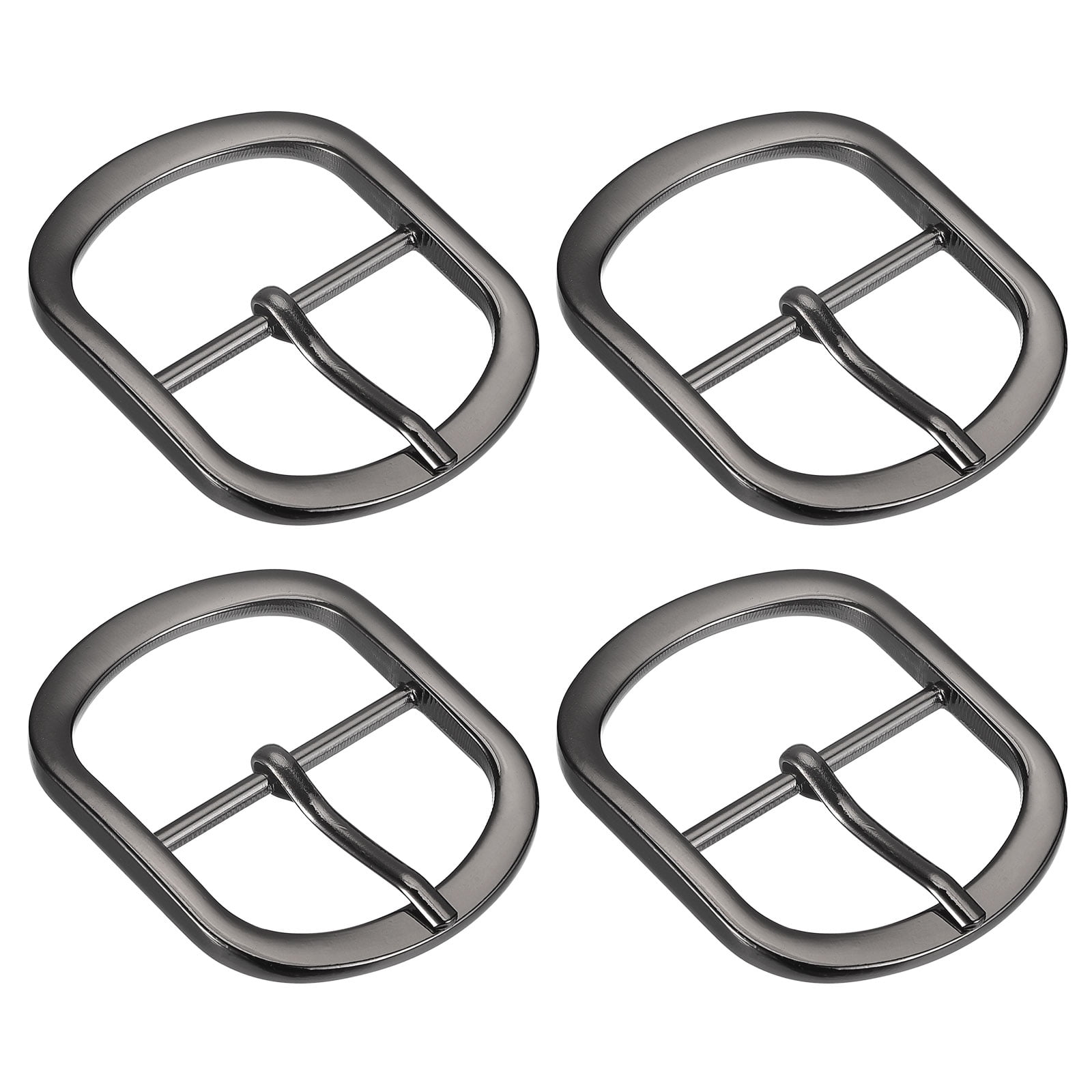 Uxcell 4Pack 1.5" Single Prong Belt Buckle Oval Center Bar Buckles for ...