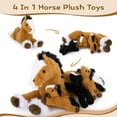 Tezituor 4Pcs Large Horse Stuffed Animal 21" Mommy Stuffed Horse's ...
