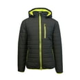 Men's Heavyweight Puffer Jacket With Contrast Color Trim & Detachable ...