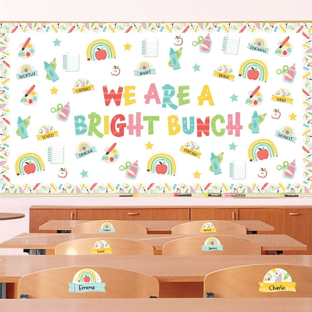 Big Dot of Happiness Cute and Colorful School School Bulletin Board Set ...