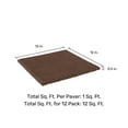 GroundSmart 12" x 12" x 1/2" Brown Flat Square Rubber Paver, 12 Pack ...