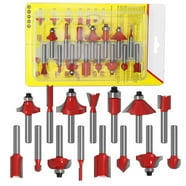 LU&MN Carbide Tipped Router Bits (15 PCS) with 1/4" Shank, Wood Milling ...