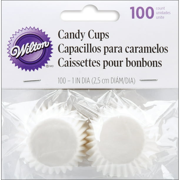 Wilton Candy Cups-White 100/Pkg 1" - Walmart.com - Walmart.com