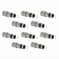 10Pcs Durable Bnc Compression Connector Adapter For Cctv Camera Rg6 ...