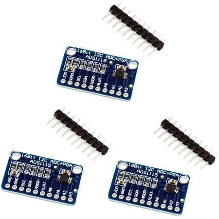 3pcs ADS1115 16 Bit 16 Byte 4 Channel I2C IIC Analog-to-Digital ADC PGA ...
