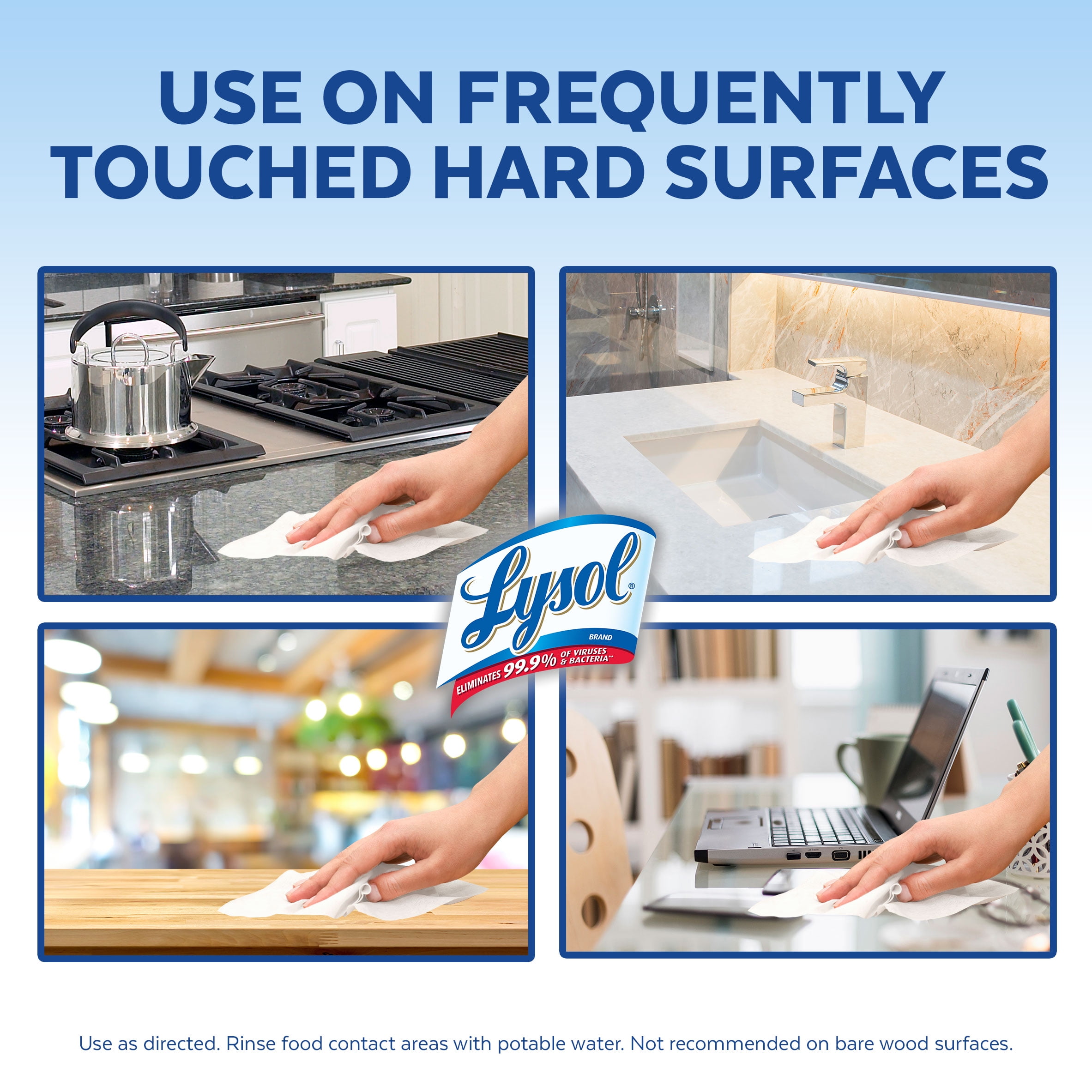 Lysol Disinfectant Wipes Bundle, Multi-Surface Antibacterial Cleaning ...